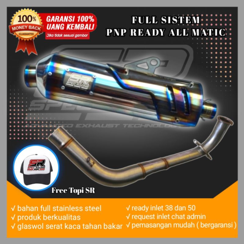 Jual Knalpot Std Racing Aerox Nmax Vario Pcx Beat Mio Adv All Matic Original SR Spec Racing ...