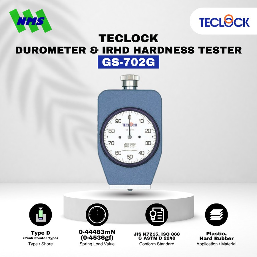 Jual TECLOCK GS-702G Durometer Hardness Tester 0-44483mN Shore D ...