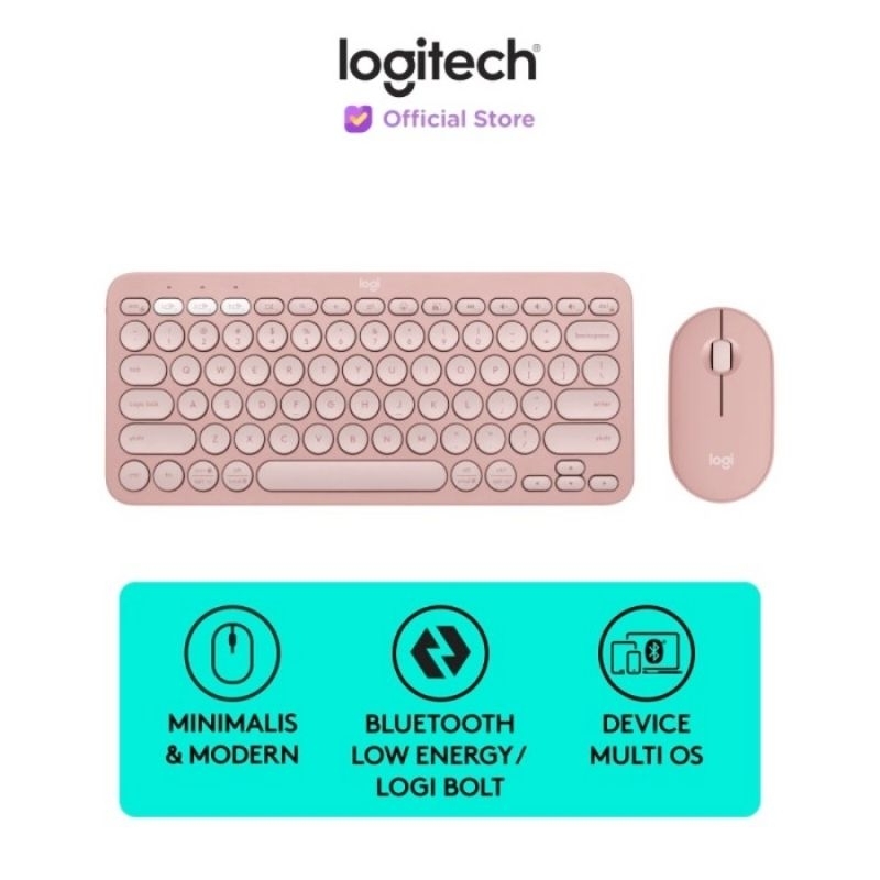 Jual Logitech Pebble 2 Combo Keyboard Dan Mouse Wireless Bluetooth Tonal Shopee Indonesia