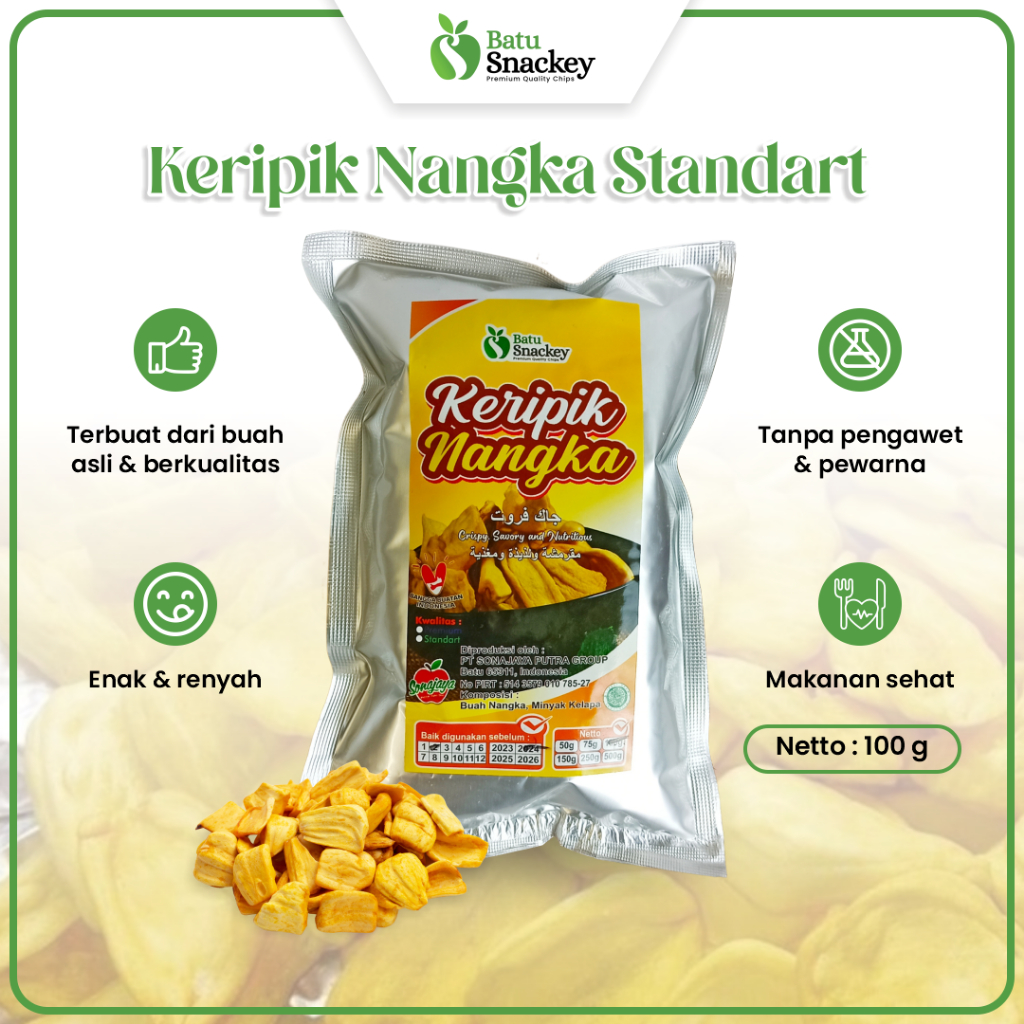 Jual Keripik Buah Kripik Nangka Jackfruit Chips 100 gram Oleh-Oleh Khas ...