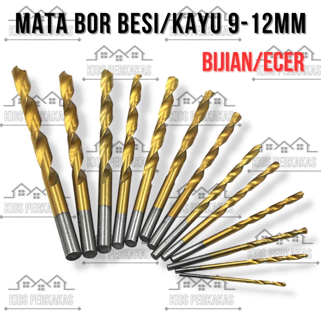 Jual Mata Bor Besi / Kayu Gold Kuning Ukuran 9mm/9,5mm/10,5mm/11mm/12mm ...