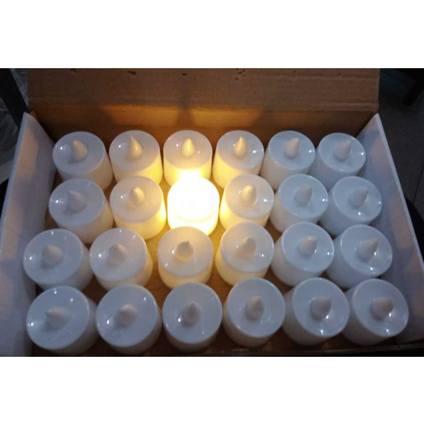 Jual 24Pcs Per Pack Lilin LED Bulat Smokeless Candle Lilin Elektrik ...