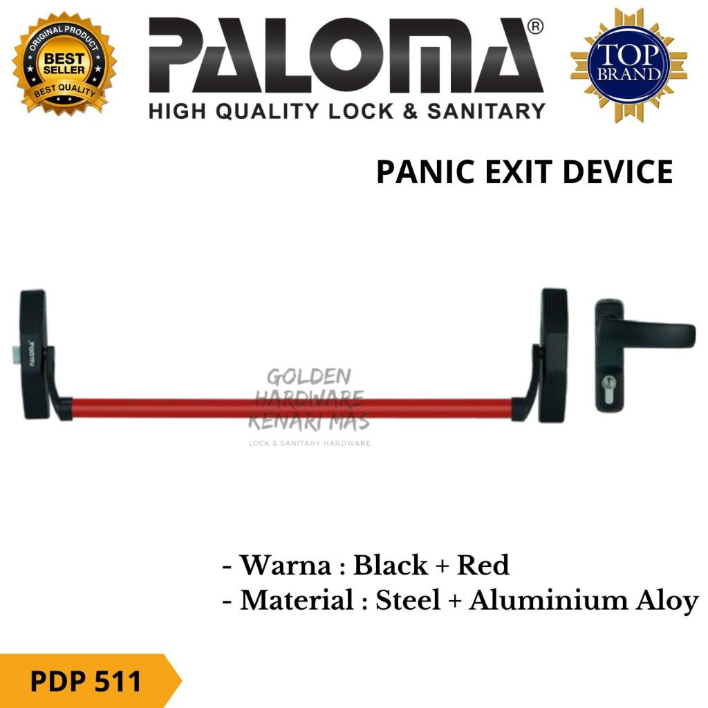 Jual PALOMA PDP 511 Set Panic Door Exit Device Gedung Office Handle ...