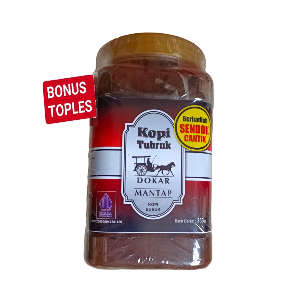 Jual Kopi O Tubruk Bubuk Java Robusta Cap DOKAR (BONUS Toples) untuk ...