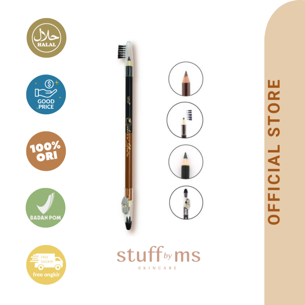 Jual SENARA (2 Lebih Hemat) Salsa Eyebrow Pencil 4in1 Brow & Black ...