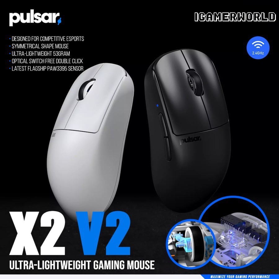 Jual Pulsar X2 V2 Wireless Ultra Lightweight Gaming Mouse | Shopee ...