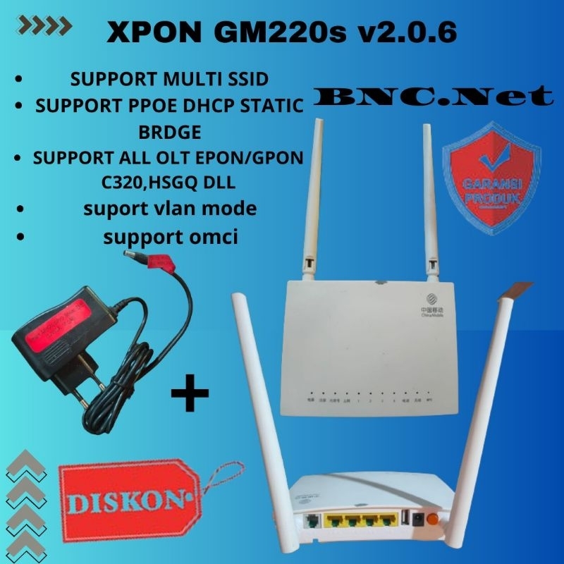 Jual MODEM XPON GM-220S V9 SUPPORT OMCI - ethernet UPLINK LAN | Shopee ...