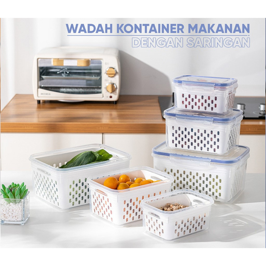 Jual TEMPAT PENYIMPANAN MAKANAN / BUAH / SAYUR TRANSPARAN DENGAN ...