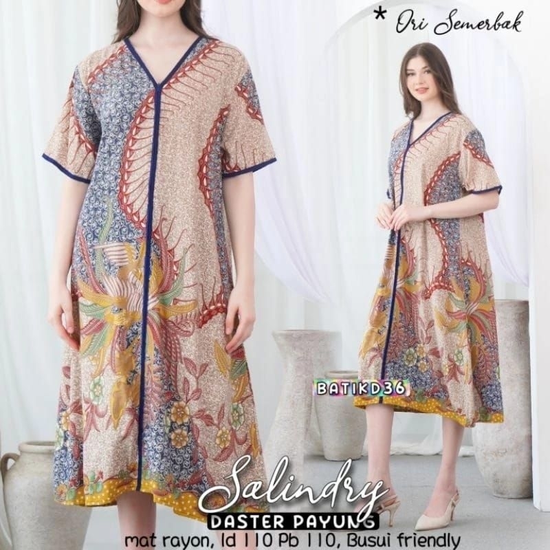 Jual SEMERBAK BATIK ORI SEKDRES DASTER PAYUNG JELITA HOMEDRESS KEKINIAN ...