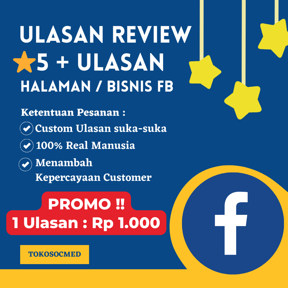 Jual ULASAN RATING FACEBOOK FANSPAGE HALAMAN Bintang 5 FREE COSTUM KATA KATA | Shopee Indonesia