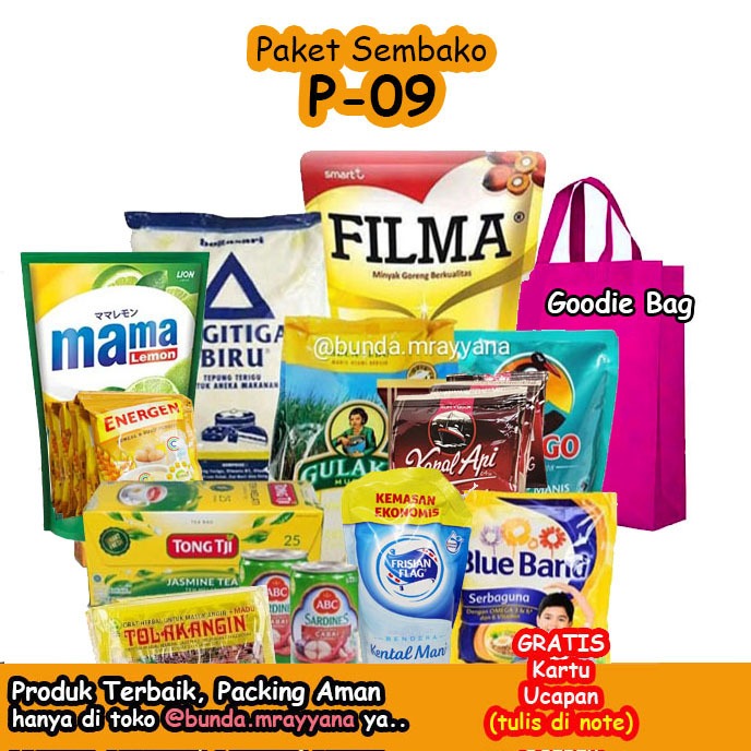 Jual [#P-09] Paket Sembako PREMIUM (beras atc terpisah) Gula Kopi Hemat ...