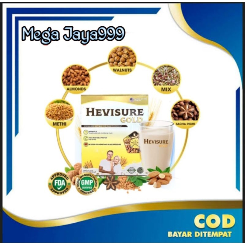 Jual [Mega] HEVISURE GOLD MILK 1 BOX 12 SACHET SUSU OBAT DIABETES ...