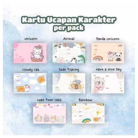 Jual Kartu Ucapan Bahan Kertas Satuan Per Lembar Kucing Cat Ecer ...