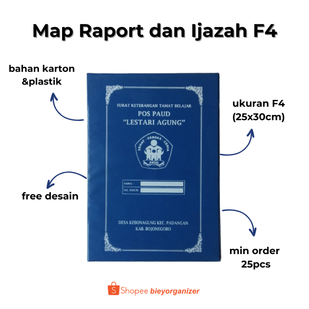 Jual MAP IJAZAH F4 SABLON CUSTOME MURAH TK/ PAUD/ SD | Shopee Indonesia