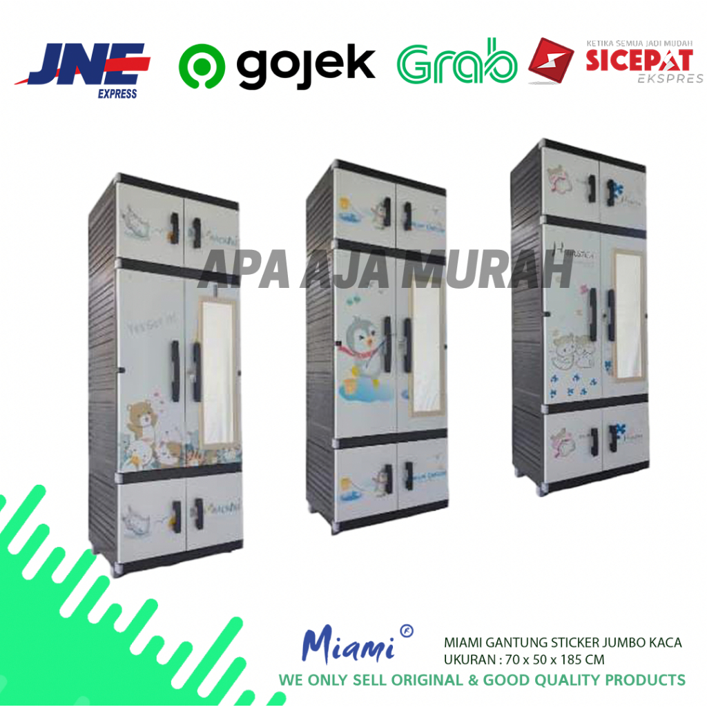 Jual LEMARI ANAK RAK GANTUNG STICKER DENGAN KACA / LEMARI GANTUNG ANAK ...