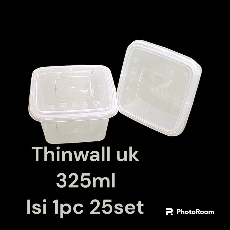 Jual Thinwall food container 325ml kotak SQ/Cup salad/Tempat ...
