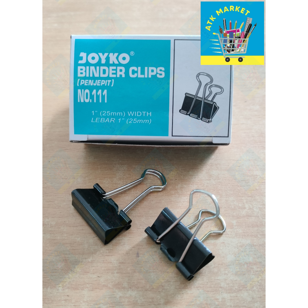 Jual Binder Clip 111 / Klip 111 / Penjepit Kertas Hitam #111 | Shopee ...