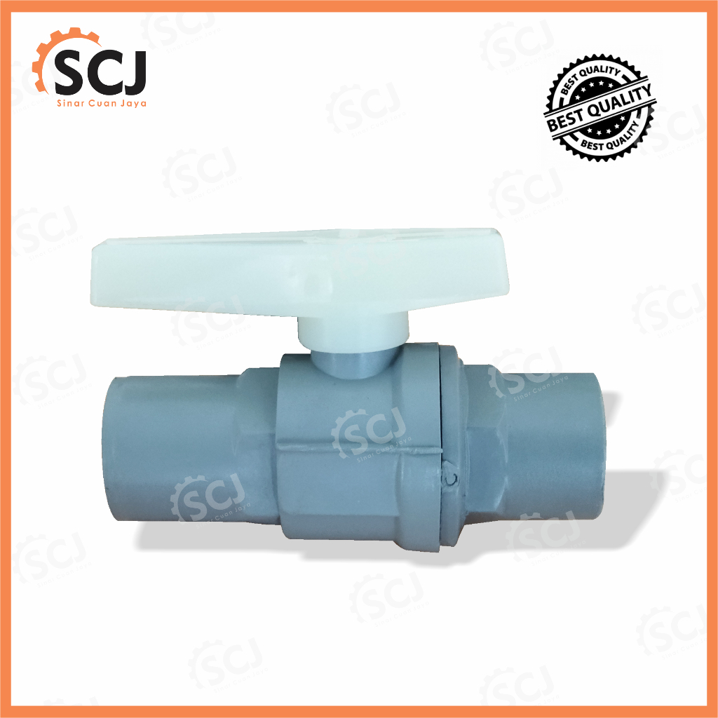 Jual SCJ - Ball Valve PVC Ukuran 1/2" 3/4" 1" Inch / Stop Kran Jarum New HPP | Shopee Indonesia
