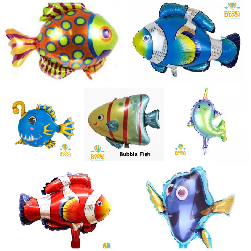Jual BALON FOIL KARAKTER BINATANG / BIOTA LAUT /FISH ANIMAL Bubble Fish ...