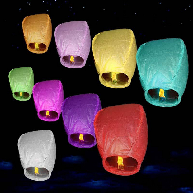 Jual Lampion Terbang Kertas Flying Lantern Paper Flying Sky Lantern ...
