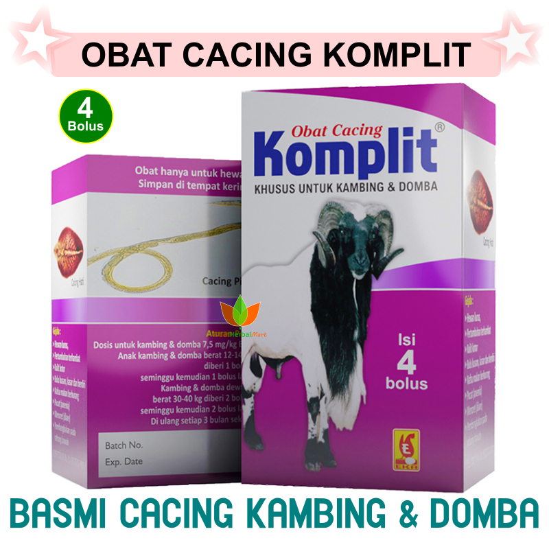 Jual 4 BOLUS OBAT CACING KAMBING DOMBA KOMPLIT EKA FARMA KHUSUS UNTUK ...
