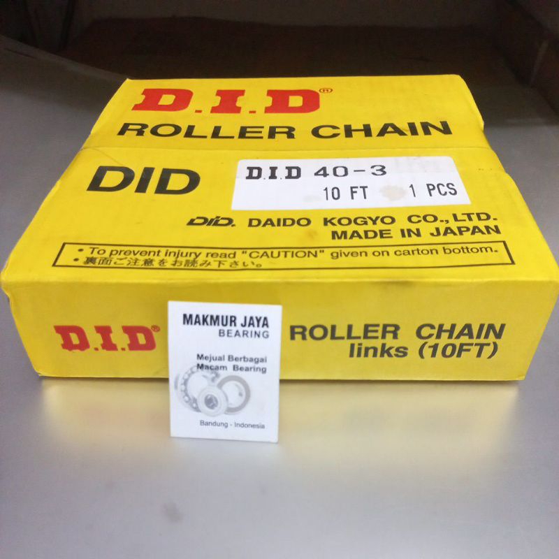 Jual ROLLER CHAIN RANTAI RS 40-3 DID JAPAN TRIPLE RANTE RS 40 3 DID ...