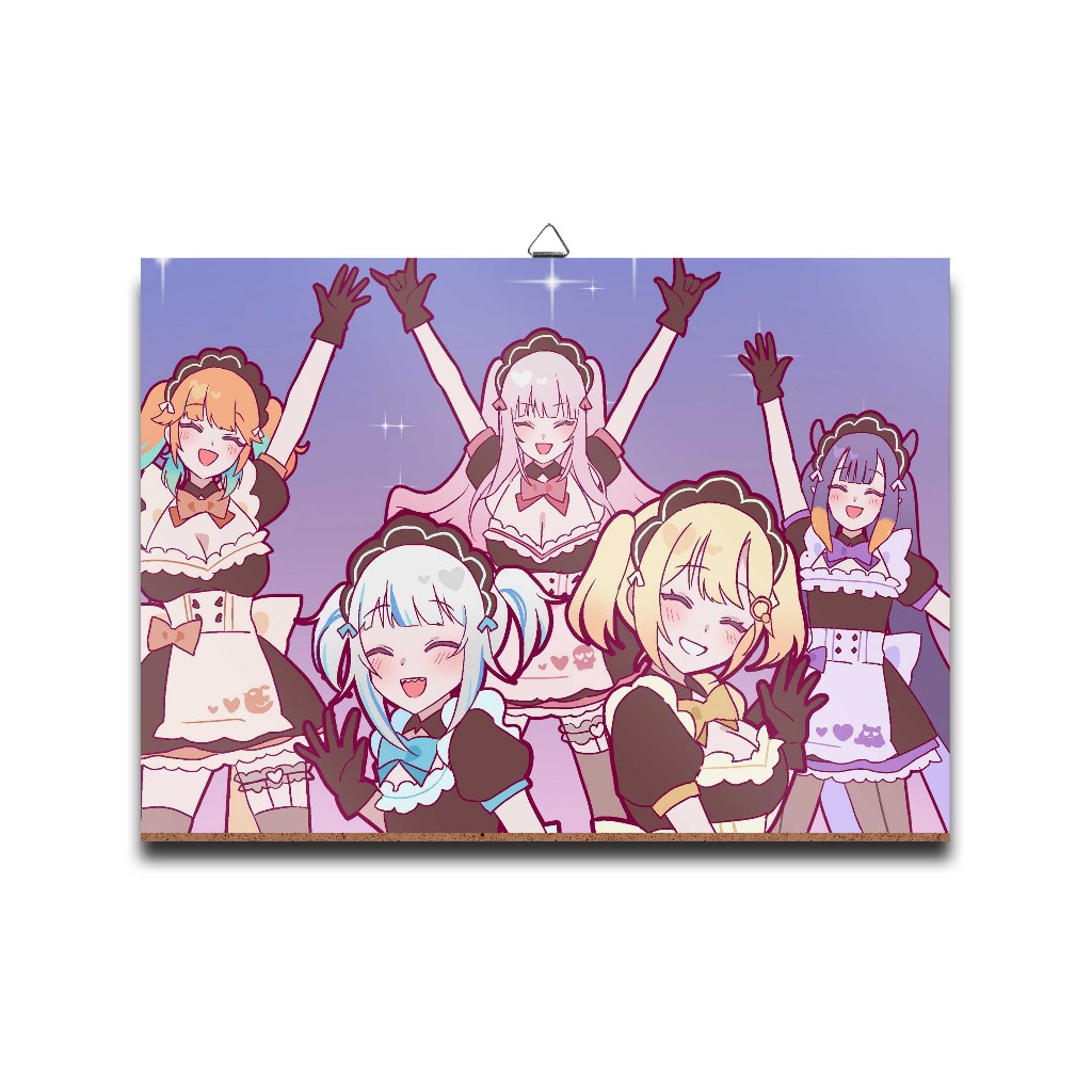 Jual Poster dinding kayu anime vtuber HOLOLIVE EN MYTH MAID - HOLO EN ...