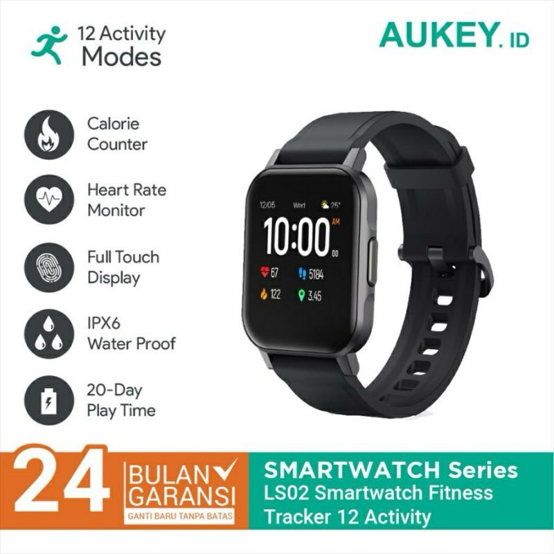 Jual AUKEY LS02 SMARTWATCH FITNESS TRACKER MIRIP HAYLOU LS02 | Shopee Indonesia