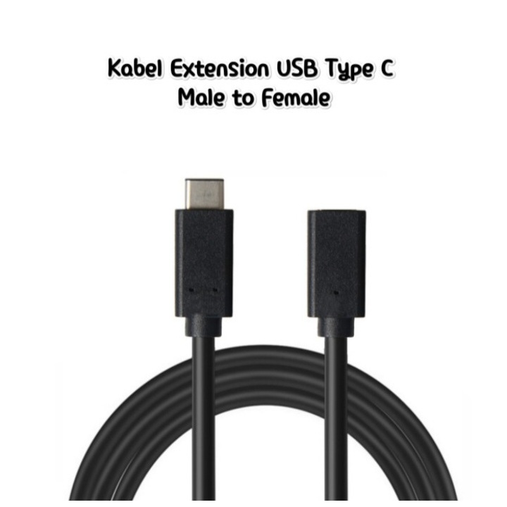 Jual Kabel Extension USB Type C Male to Female Kabel Sambungan 1.5m ...