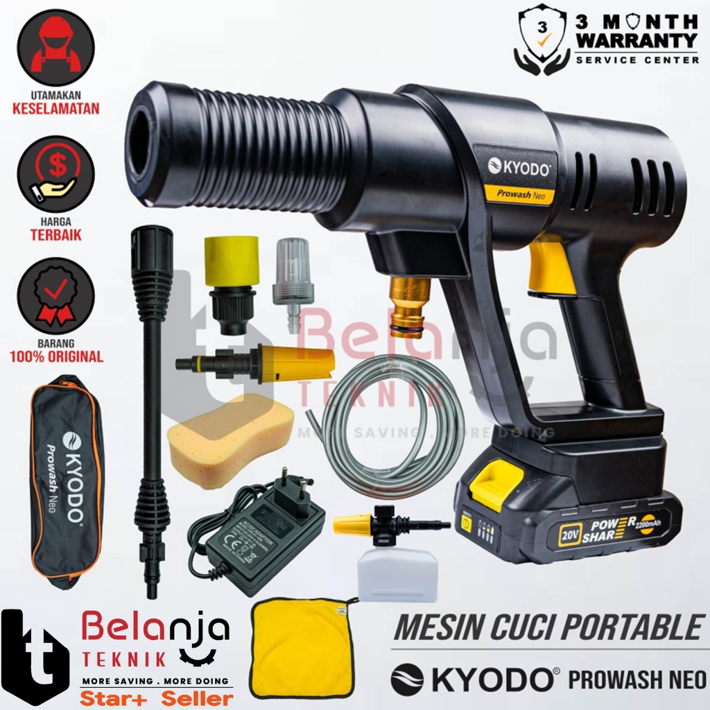 Jual Kyodo Prowash Neo Mesin Cuci Portable Jet Cleaner Baterai Cordless ...