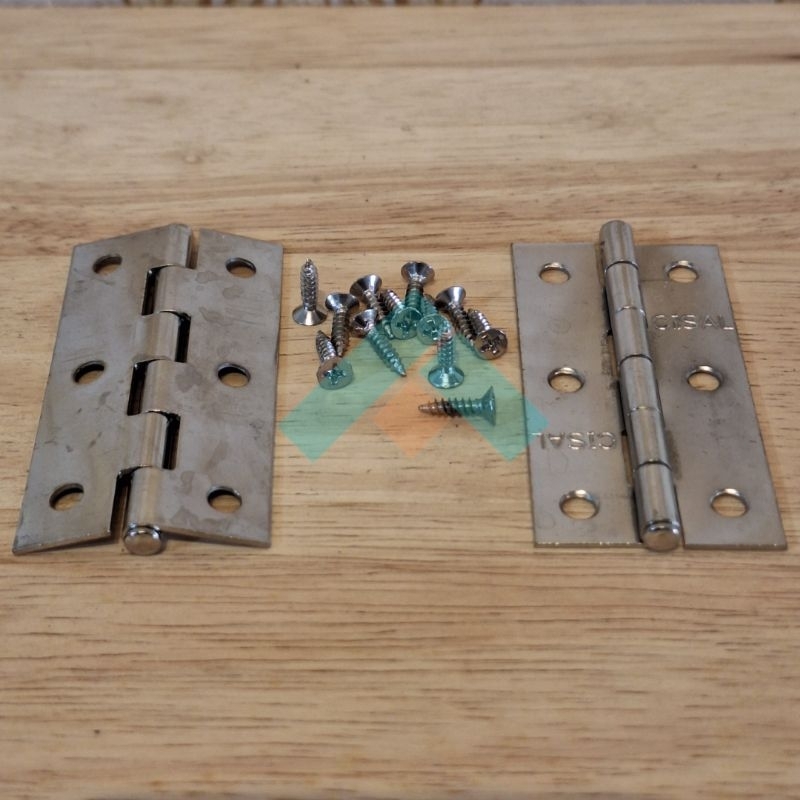 Jual engsel tipis 3 inch pintu jendela engsel kupu kupu | Shopee Indonesia
