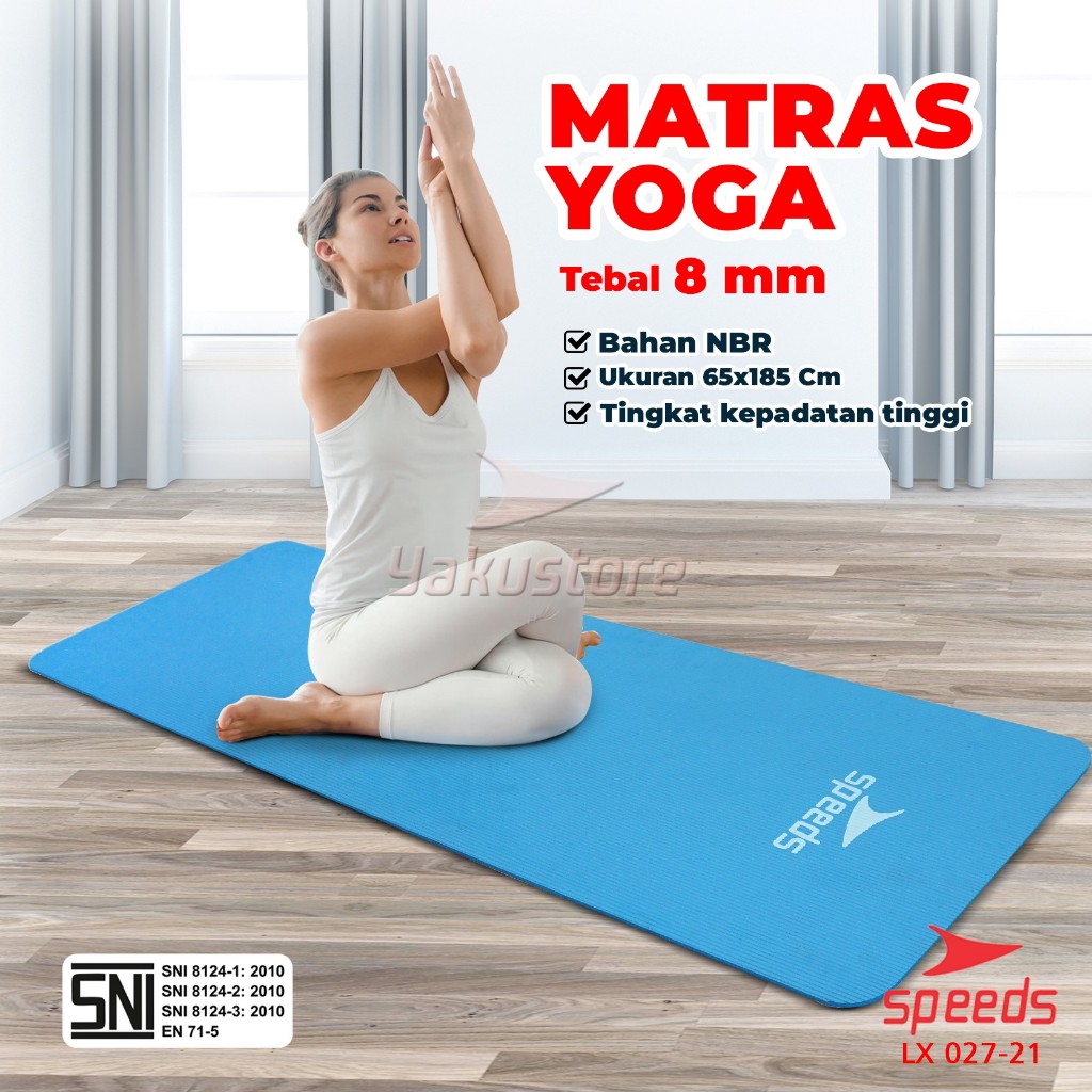 Jual SPEEDS Yoga Mat NBR Matras Yoga Alas Senam Olahraga Senam Lantai ...