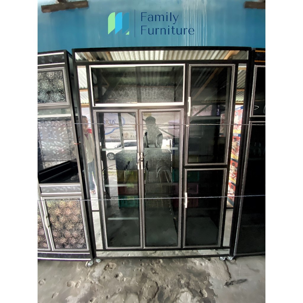 Jual Rak Piring Jumbo Aluminium Tempahan Kaca Hitam Anti Rayap & Anti ...
