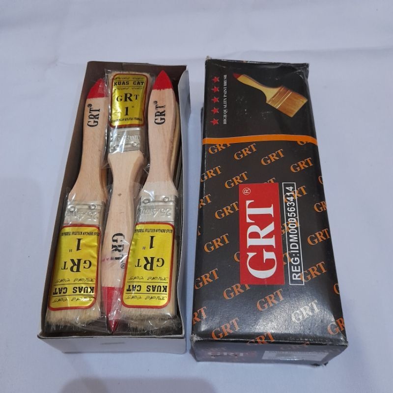 Jual KUAS CAT TEMBOK & BESI GAGANG KAYU UKURAN 1 " RRT / PAINT BRUSH 1 ...