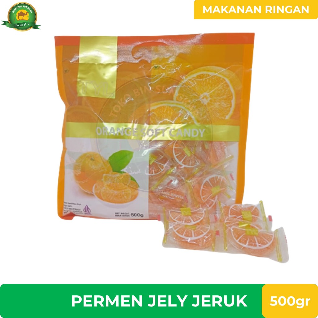 Jual TYL Permen Jelly Jeruk -500gr-Orange Soft Candy TYL Permen Jelly ...
