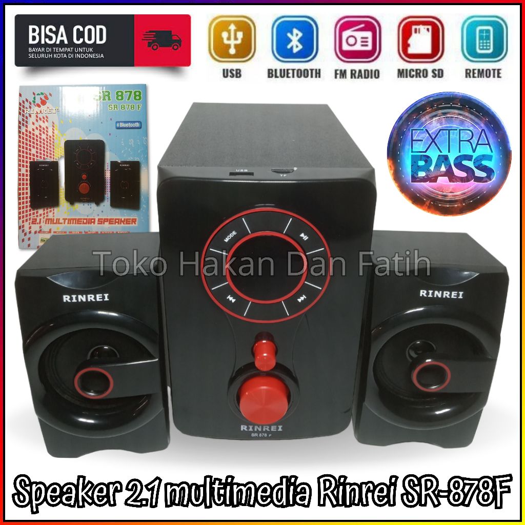 Jual SPEAKER AKTIF MULTIMEDIA BLUETOOTH RINREI SR 878 F 878F | Speaker Aktif Multimedia 2.1 ...