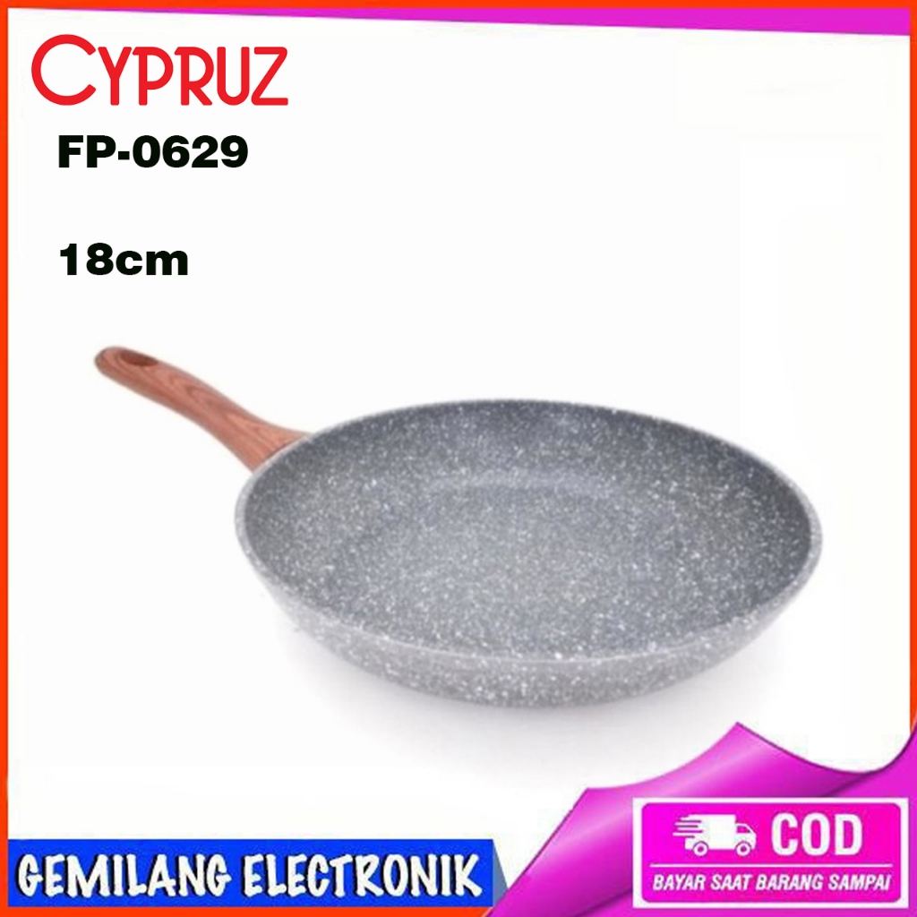 Jual Cypruz FP-0629 Fry pan 18 cm Marble Granite Anti Lengket | Shopee Indonesia