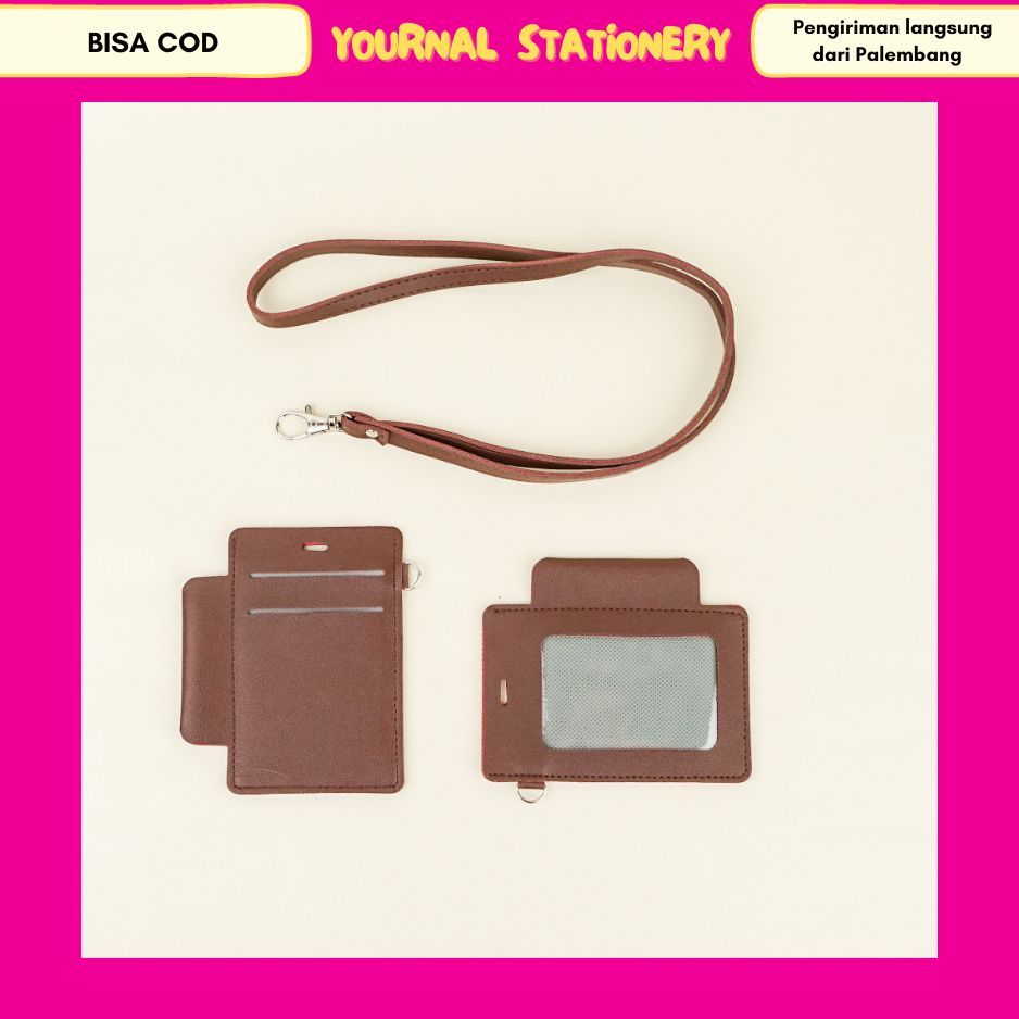 Jual Lanyard Flashee ID Card Gantungan Coklat Tua Kartu Nama MRT E ...