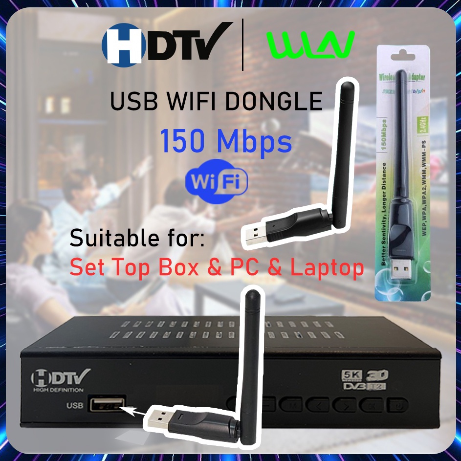Jual Model Baru USB Wifi Set Top Box MT7601 Dongle STB Adapter Antena ...
