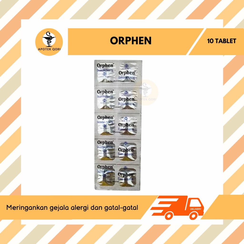 Jual ORPHEN STRIP @ 10 TABLET/CTM 4 MG/ALERGI GATAL | Shopee Indonesia