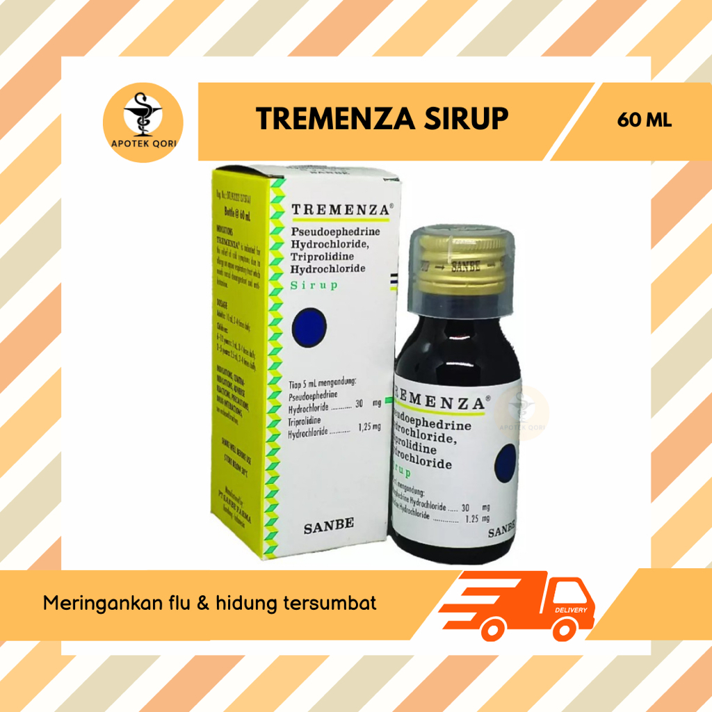 Jual TREMENZA SIRUP 60 ML/FLU HIDUNG TERSUMBAT | Shopee Indonesia
