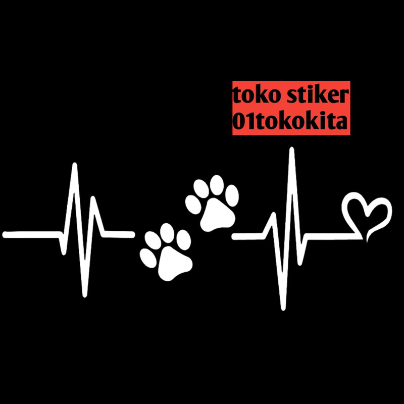 Jual Sticker cutting love garis kehidupan tangan kucing viral Stiker ...