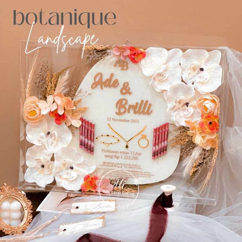Jual MAHAR BOTANIQUE BRUSH LANDSCAPE Uk 25x35 MAHAR PERNIKAHAN WEDDING ...