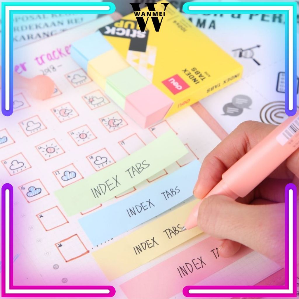 Jual WM Sticky Note Polos / Sticky Notes Penanda Halaman / Kertas ...