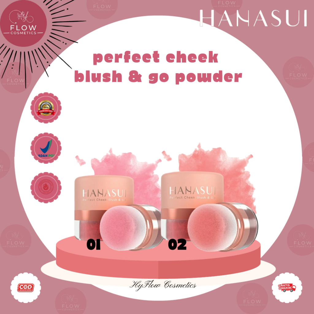 Jual Hanasui Perfect Cheek Blush & Go Powder - Blush On Powder | Shopee ...