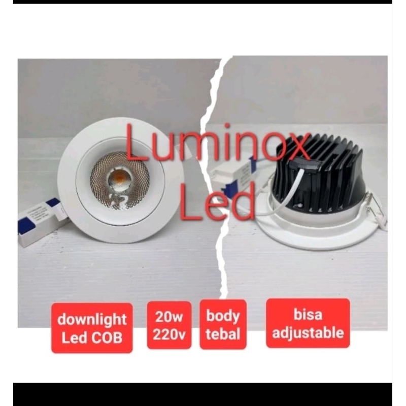 Jual downlight led cob 20w 20watt / spotlight ceiling plafon 20 watt 20w 3000k 4000k 6000k inbow ...