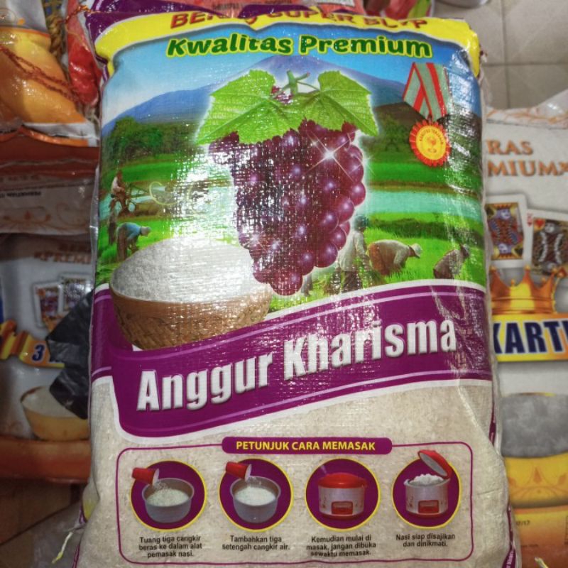 Jual Beras Anggur Kharisma 20kg | Beras Pulen | Shopee Indonesia