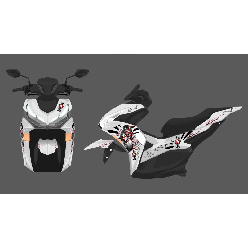 Jual STICKER STRIPING TRANSPARAN AEROX ALL NEW CONNECTED 155 CUSTOM ...