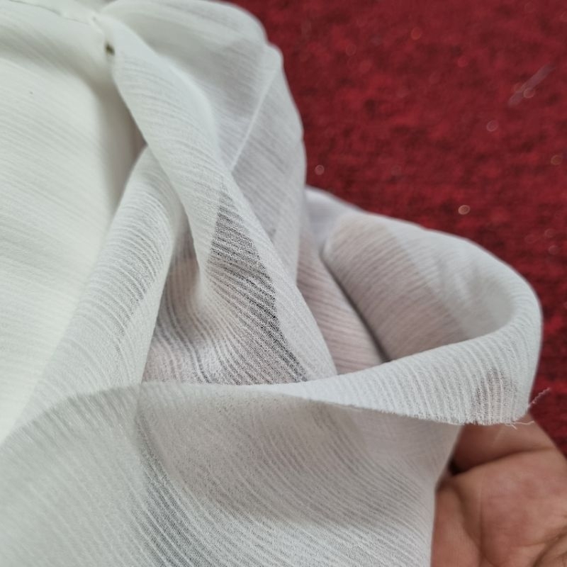 Jual Kain Chiffon Yoryu | Bahan Sifon Semi Sutra Crinkle ( Sari India ...