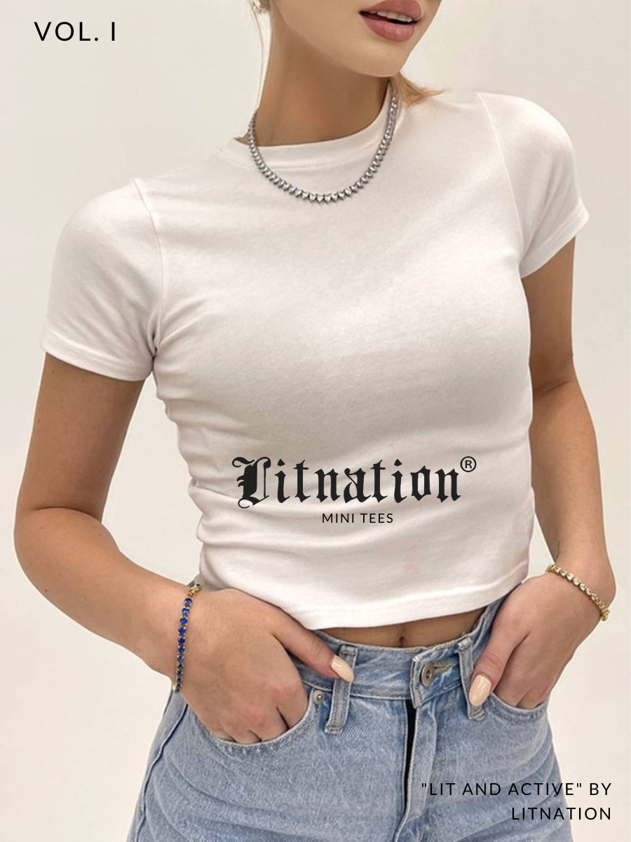Jual Fitted kaos crop Basic mini tees kaos croptop | Shopee Indonesia